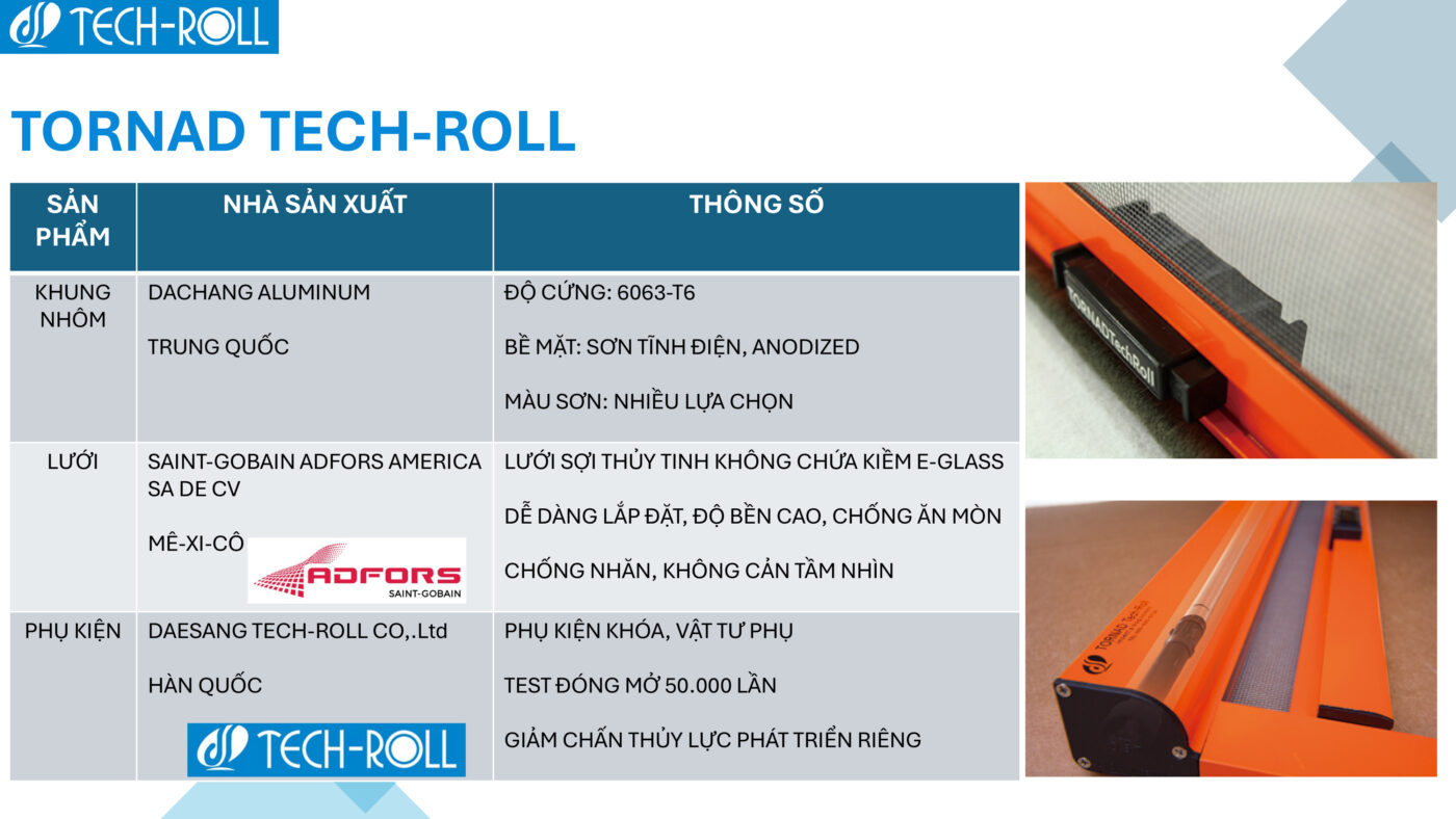 Cửa lưới chắn côn trùng Tech-Roll – ECONTEC VN